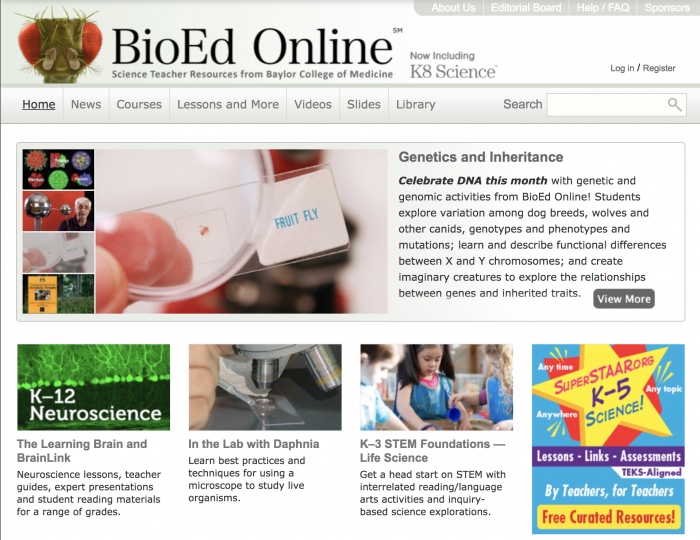 BioEd Online Website | Science Education Partnership Award